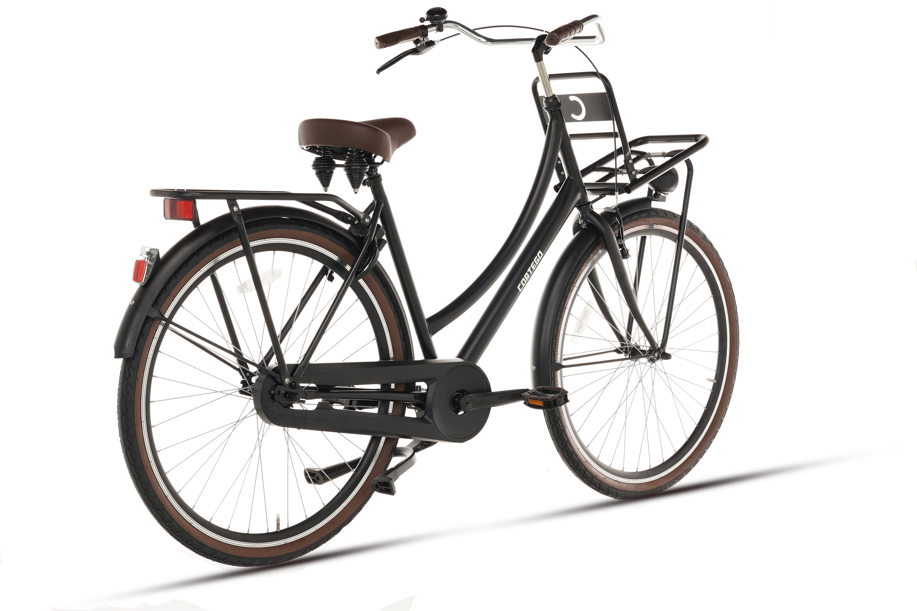 Cortego Cargo Transportfiets 28 Inch - Damesfiets - Mat-Zwart ...