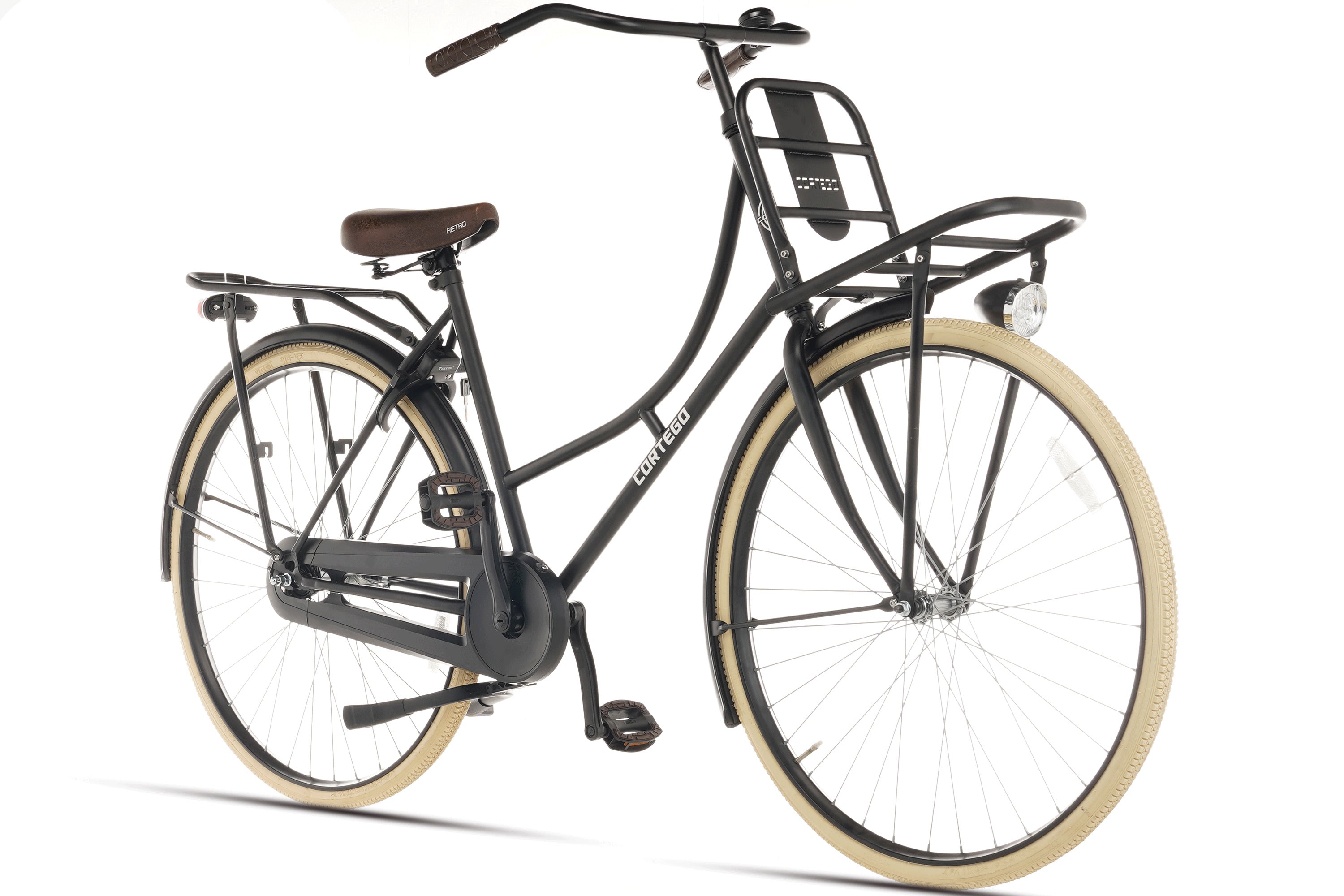 Cortego Omafiets Deluxe 28 Inch Mat-Zwart - Damesfiets – Fietsenplaats.nl